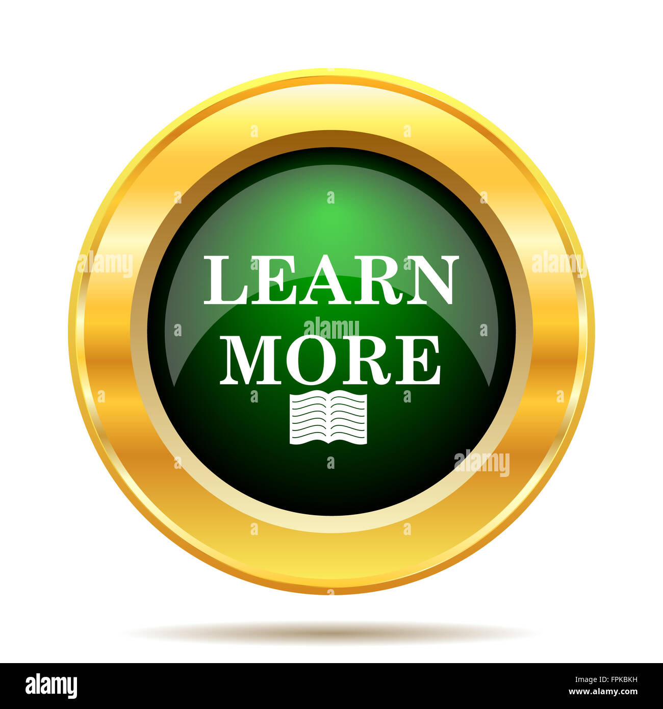 Learn more icon. Internet button on white background Stock Photo - Alamy