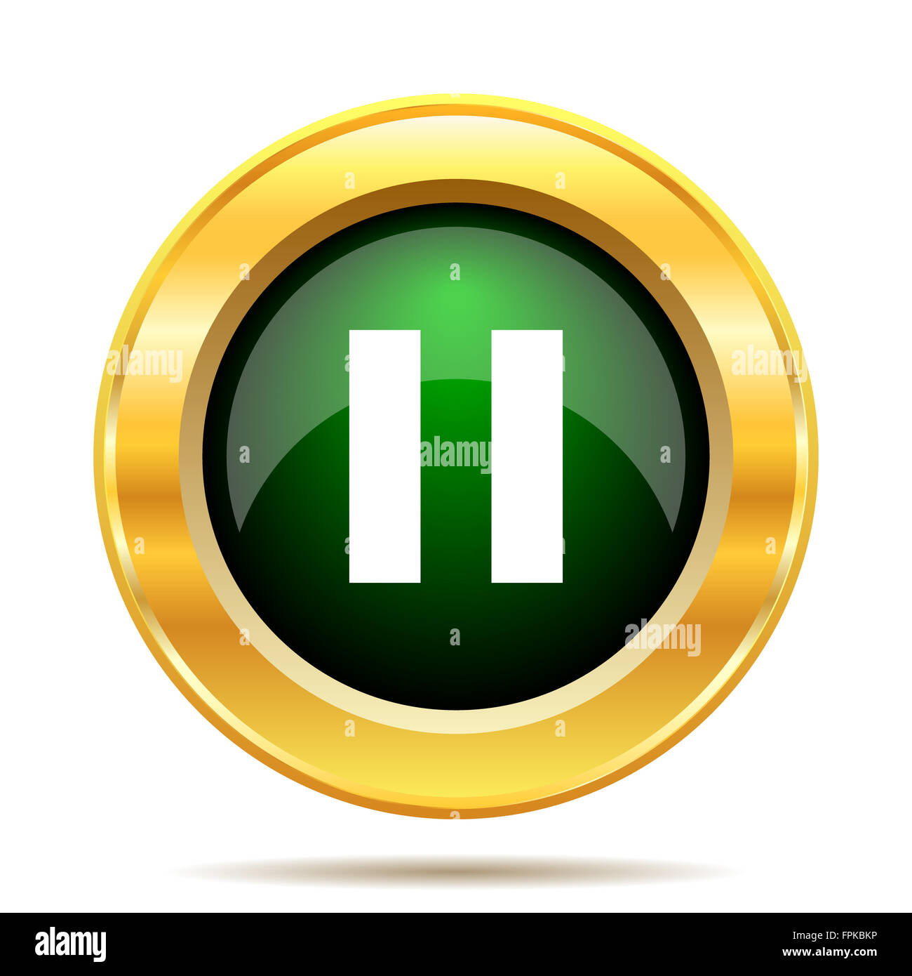 Pause icon. Internet button on white background Stock Photo - Alamy
