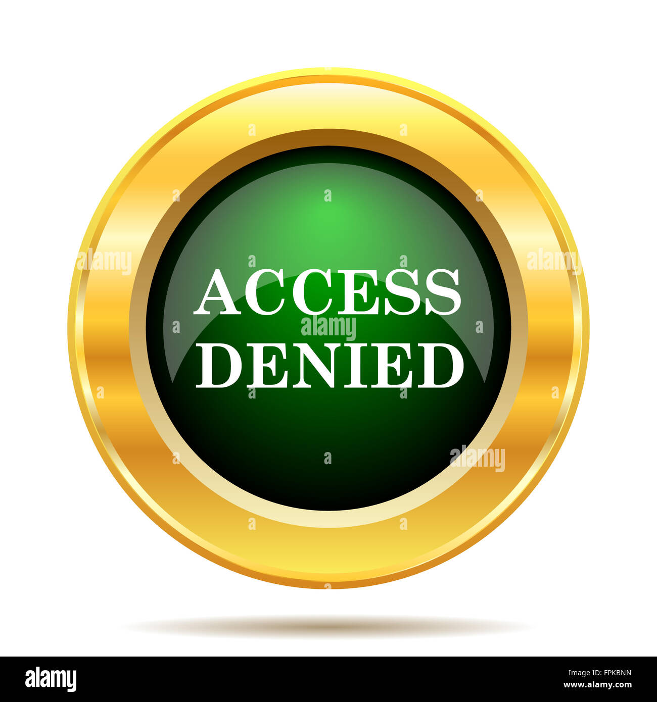 Access denied icon. Internet button on white background Stock Photo - Alamy