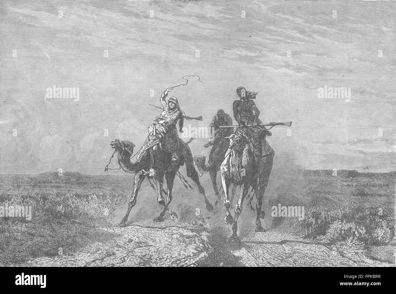 MOROCCO: Atlas mountains: Robbers of desert, antique print 1880 Stock ...