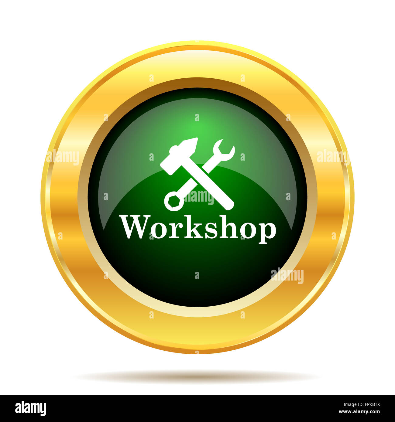Workshop icon. Internet button on white background Stock Photo - Alamy