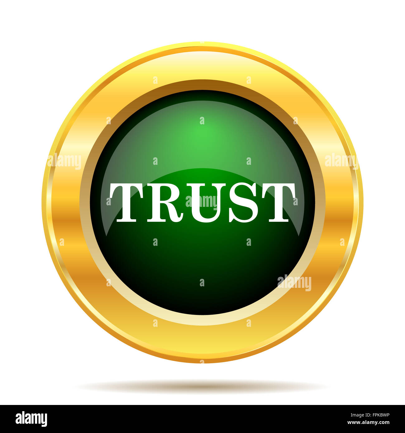 Trust icon. Internet button on white background Stock Photo - Alamy