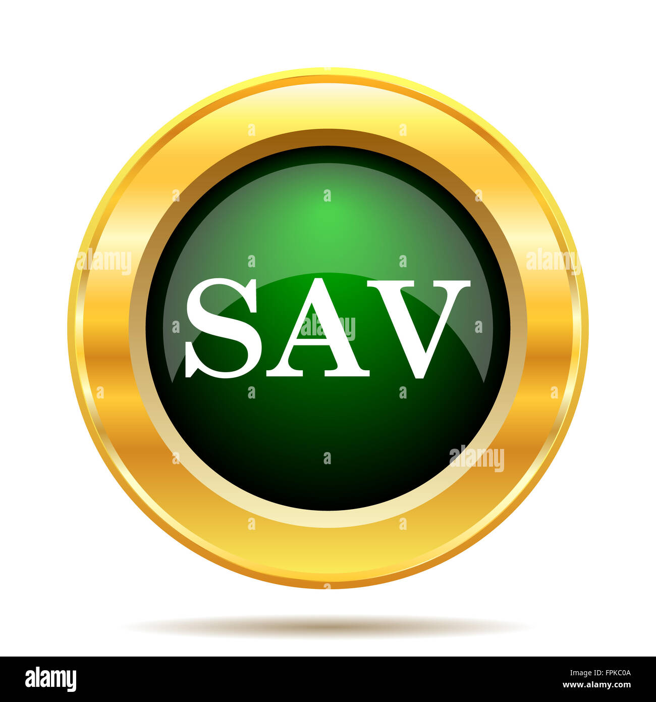 SAV icon. Internet button on white background Stock Photo - Alamy