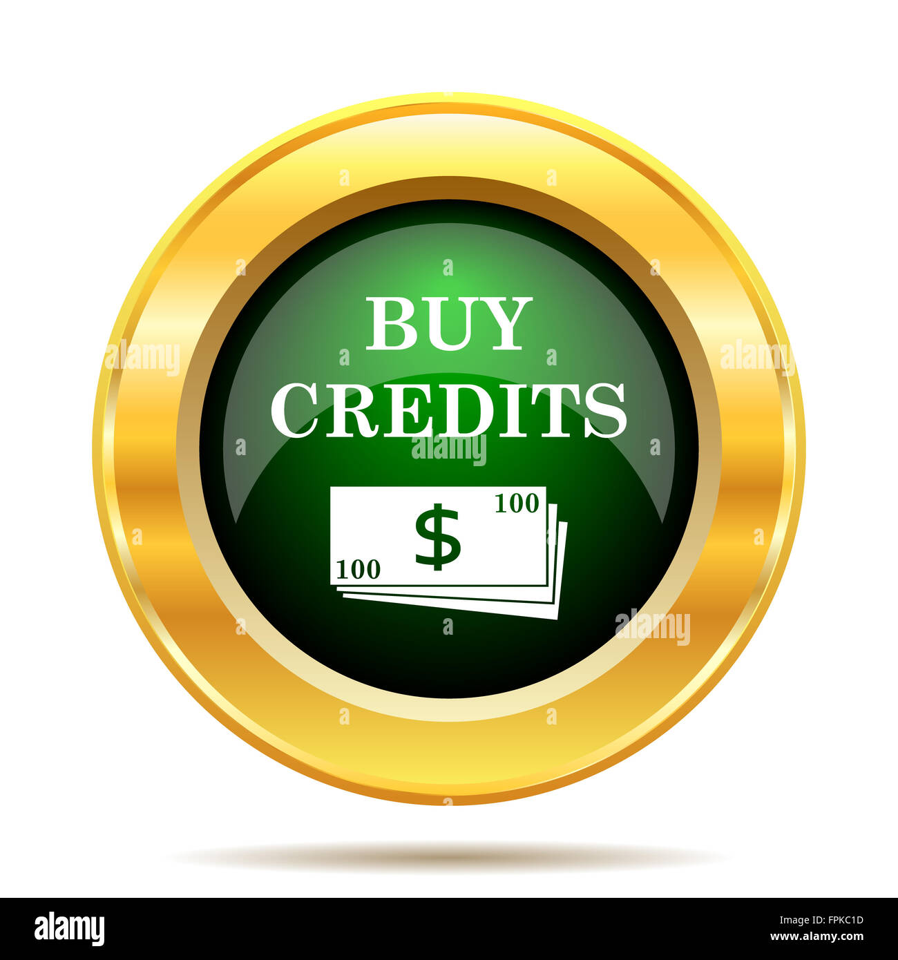 Buy credits icon. Internet button on white background Stock Photo - Alamy