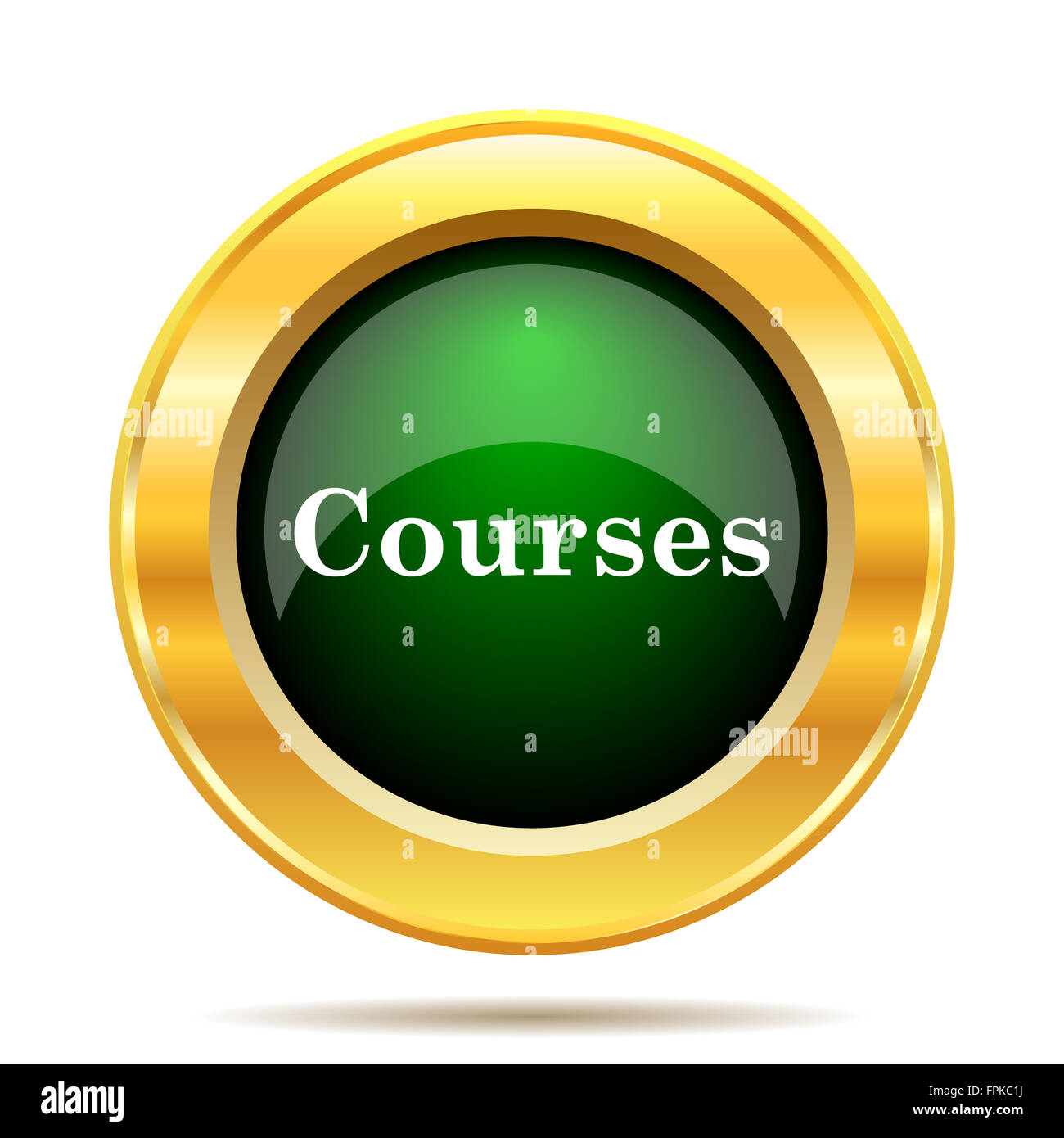 Courses icon. Internet button on white background Stock Photo - Alamy
