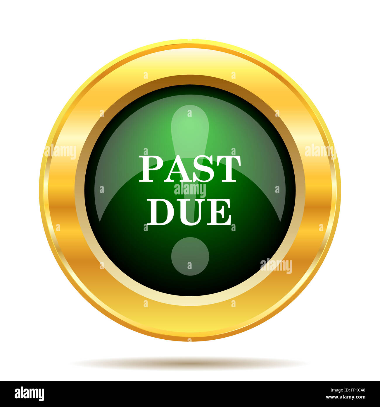 Past due icon. Internet button on white background Stock Photo - Alamy