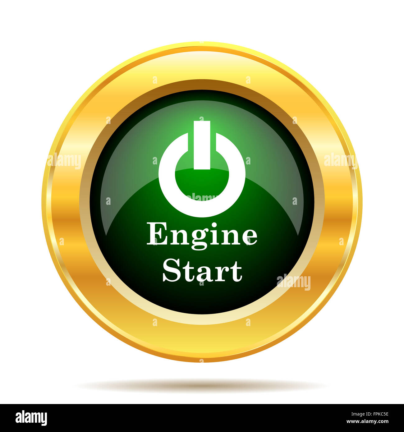 Engine start icon. Internet button on white background Stock Photo - Alamy