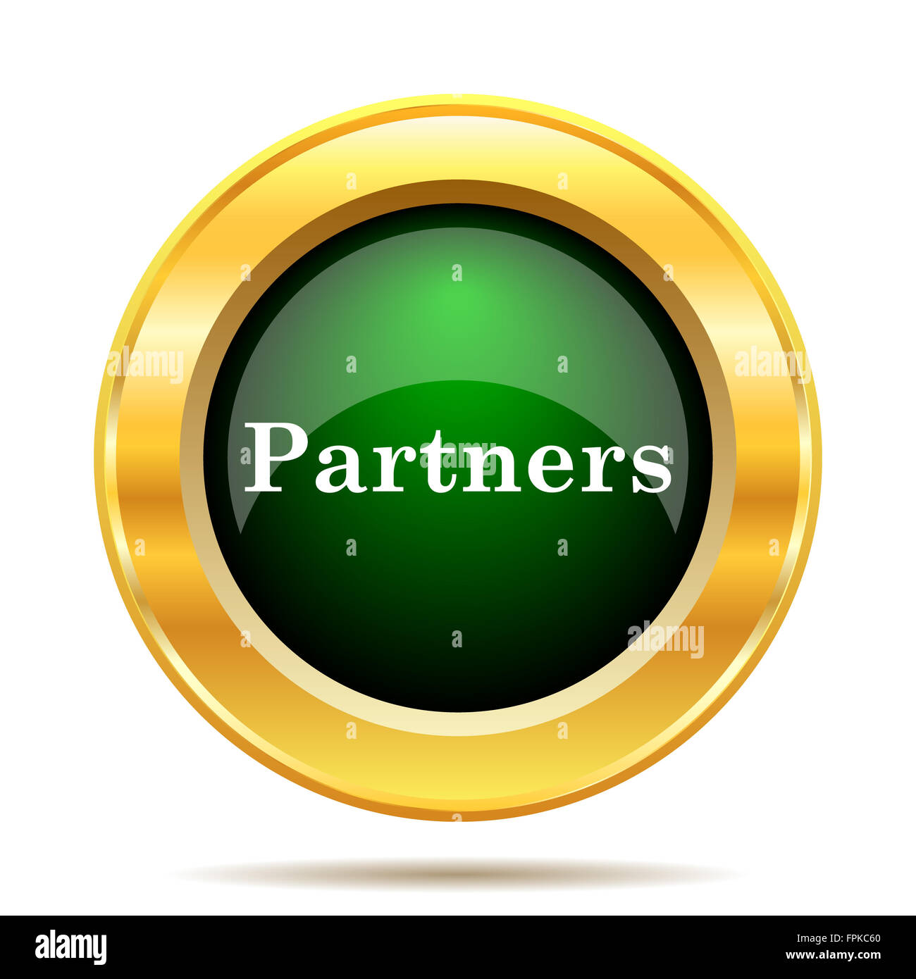 Partners icon. Internet button on white background Stock Photo - Alamy