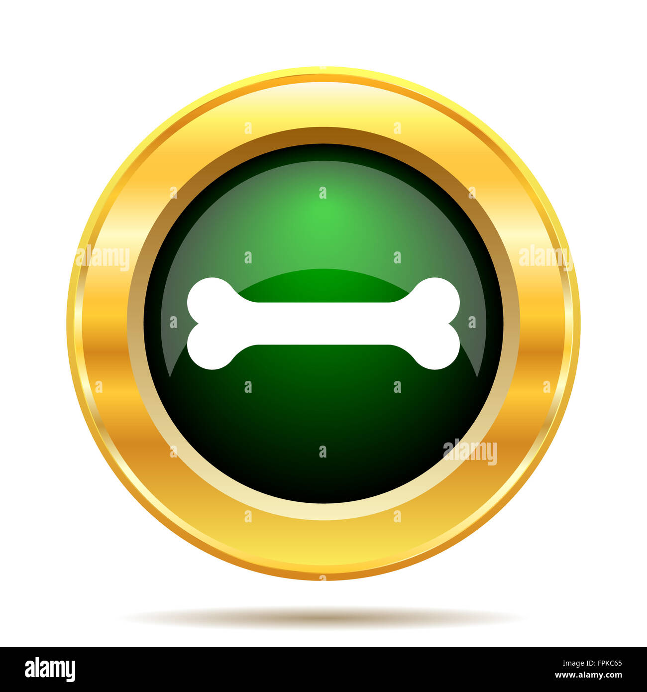 Bone icon. Internet button on white background Stock Photo - Alamy