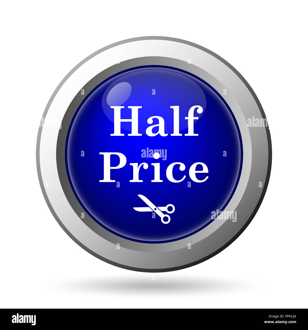 Half price icon Stock Photo - Alamy