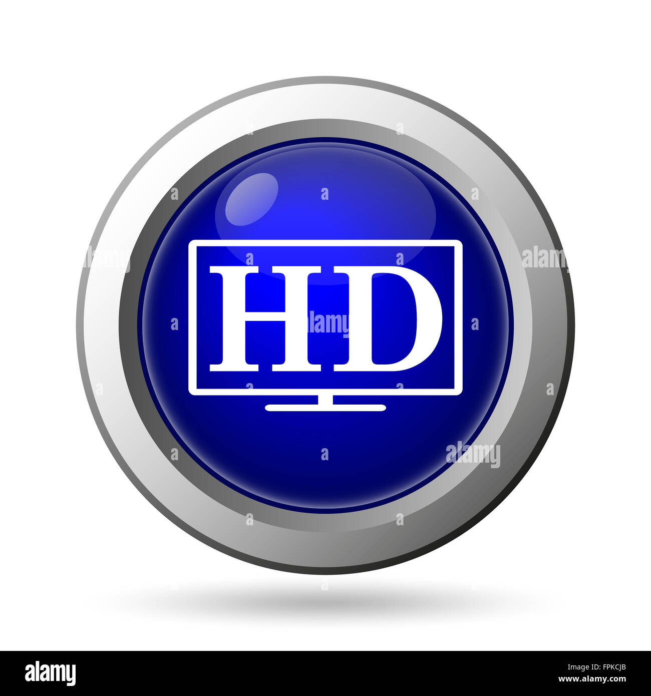 HD TV icon Stock Photo - Alamy