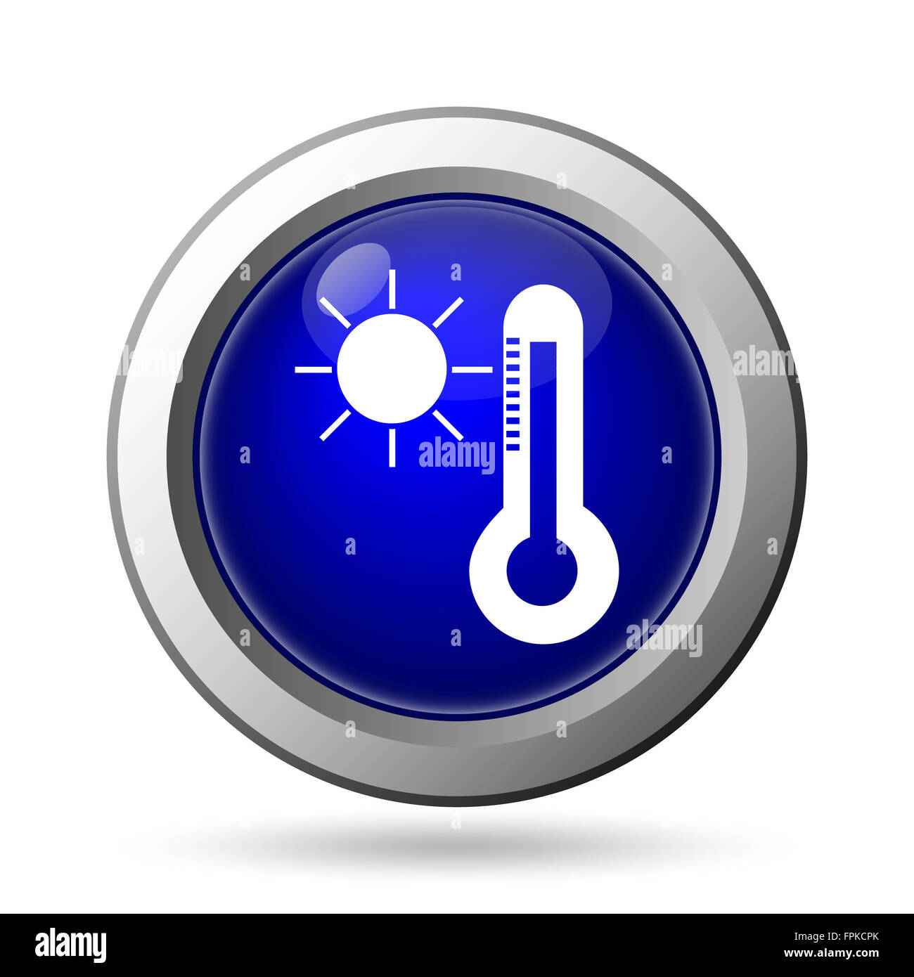 Sun and thermometer icon Stock Photo - Alamy