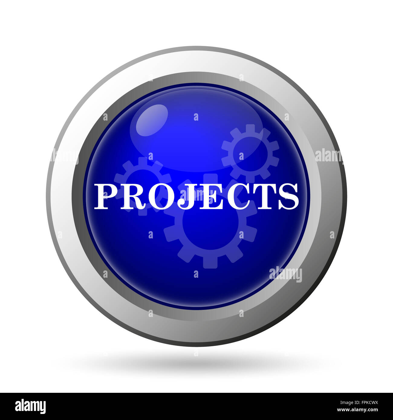 Projects icon blue internet button hi-res stock photography and images ...