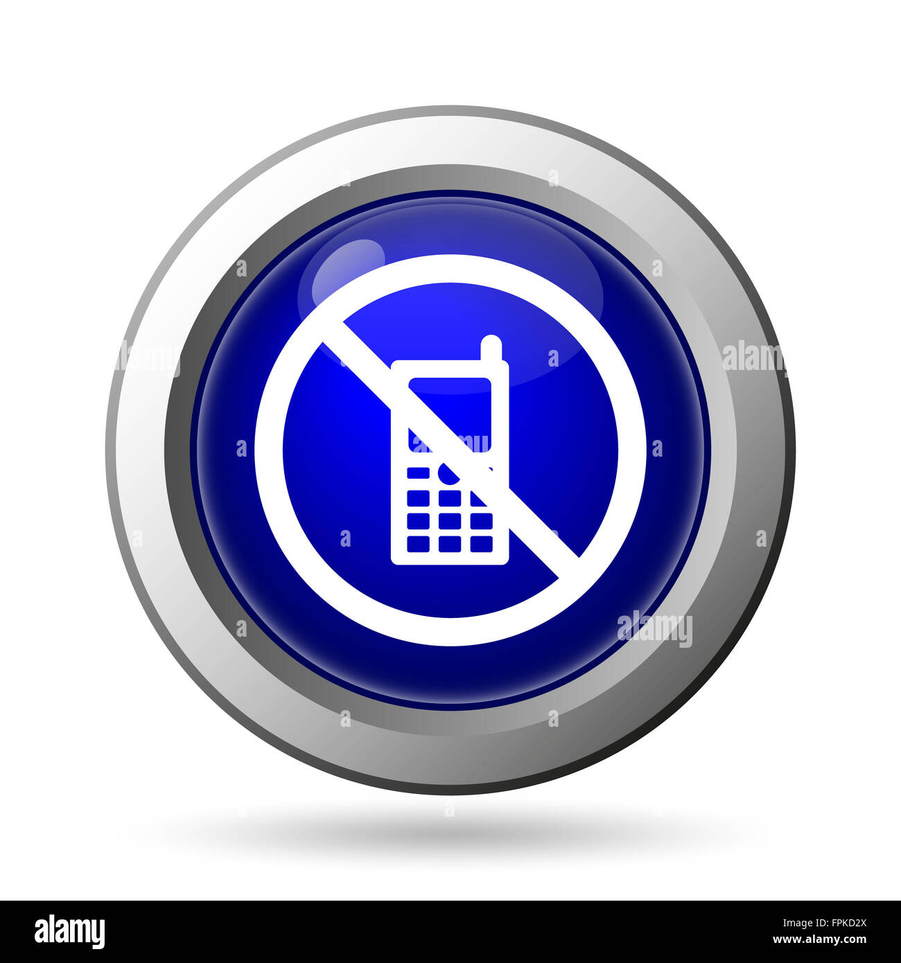 Mobile phone restricted icon Stock Photo - Alamy