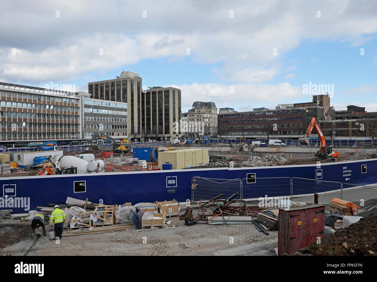 Cardiff construction site cranes regeneration redevelopment development ...