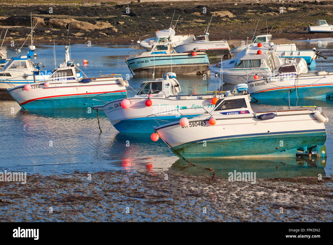 Harbour of Barfleur at low tide Stock Photo - Alamy
