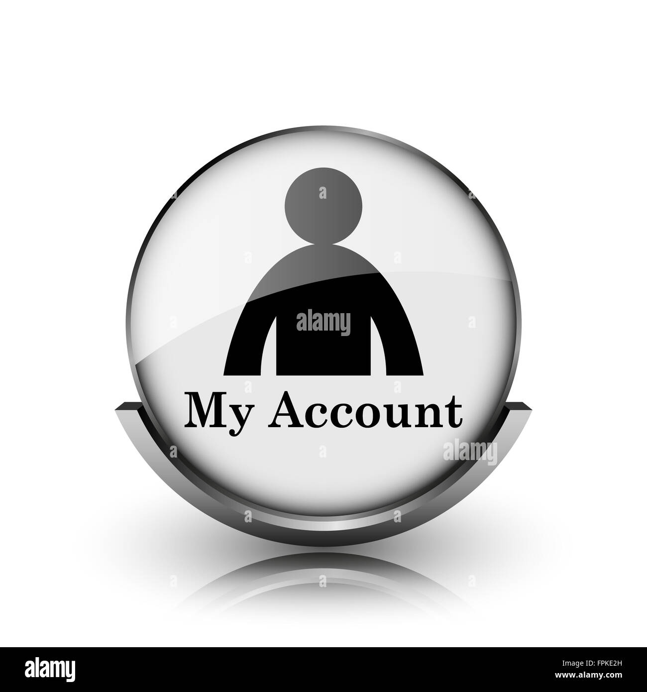 My account icon. Shiny glossy internet button on white background Stock ...