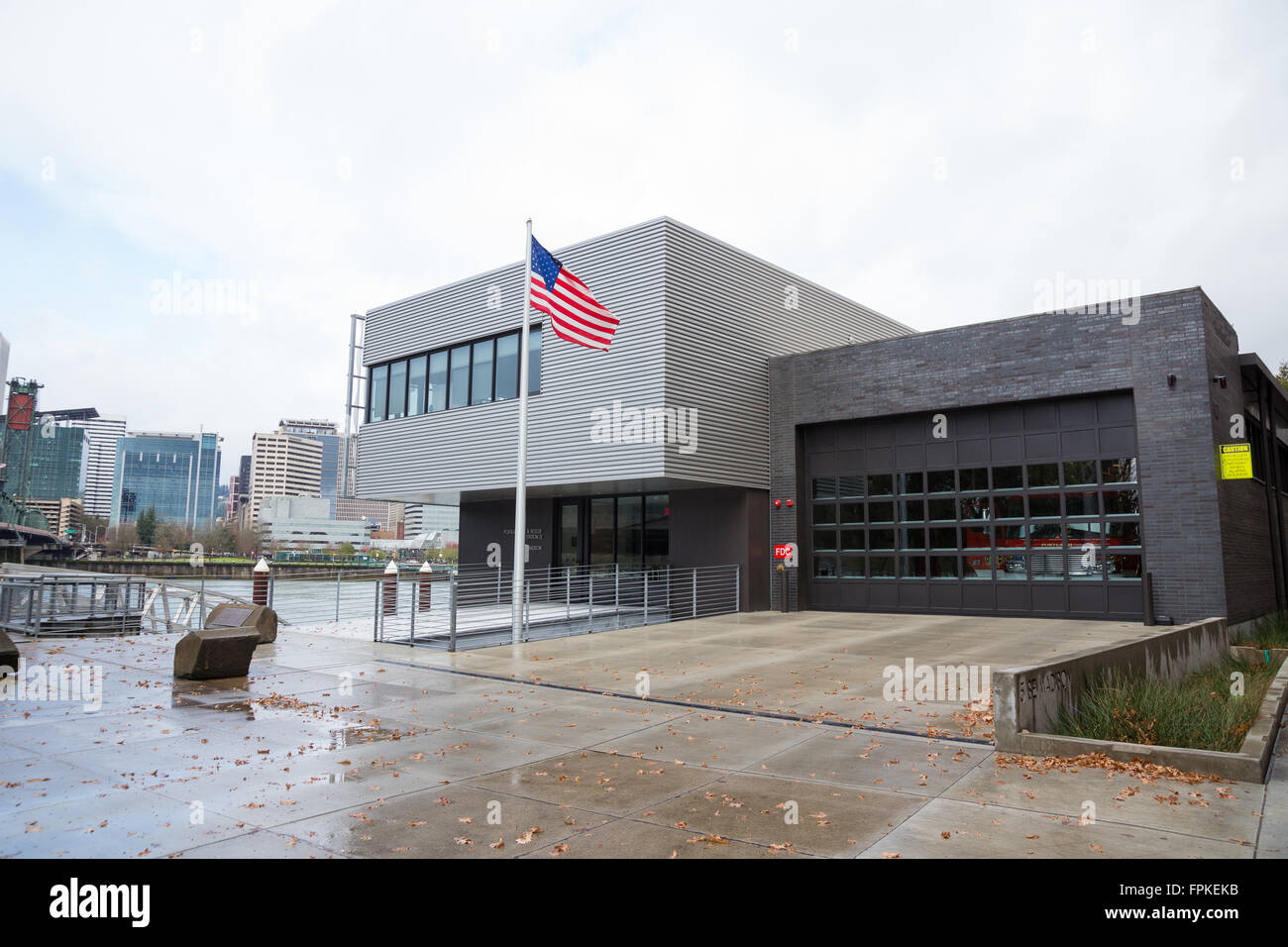 PORTLAND, OR - FEBRUARY 27, 2016: Unique architecture for the ...