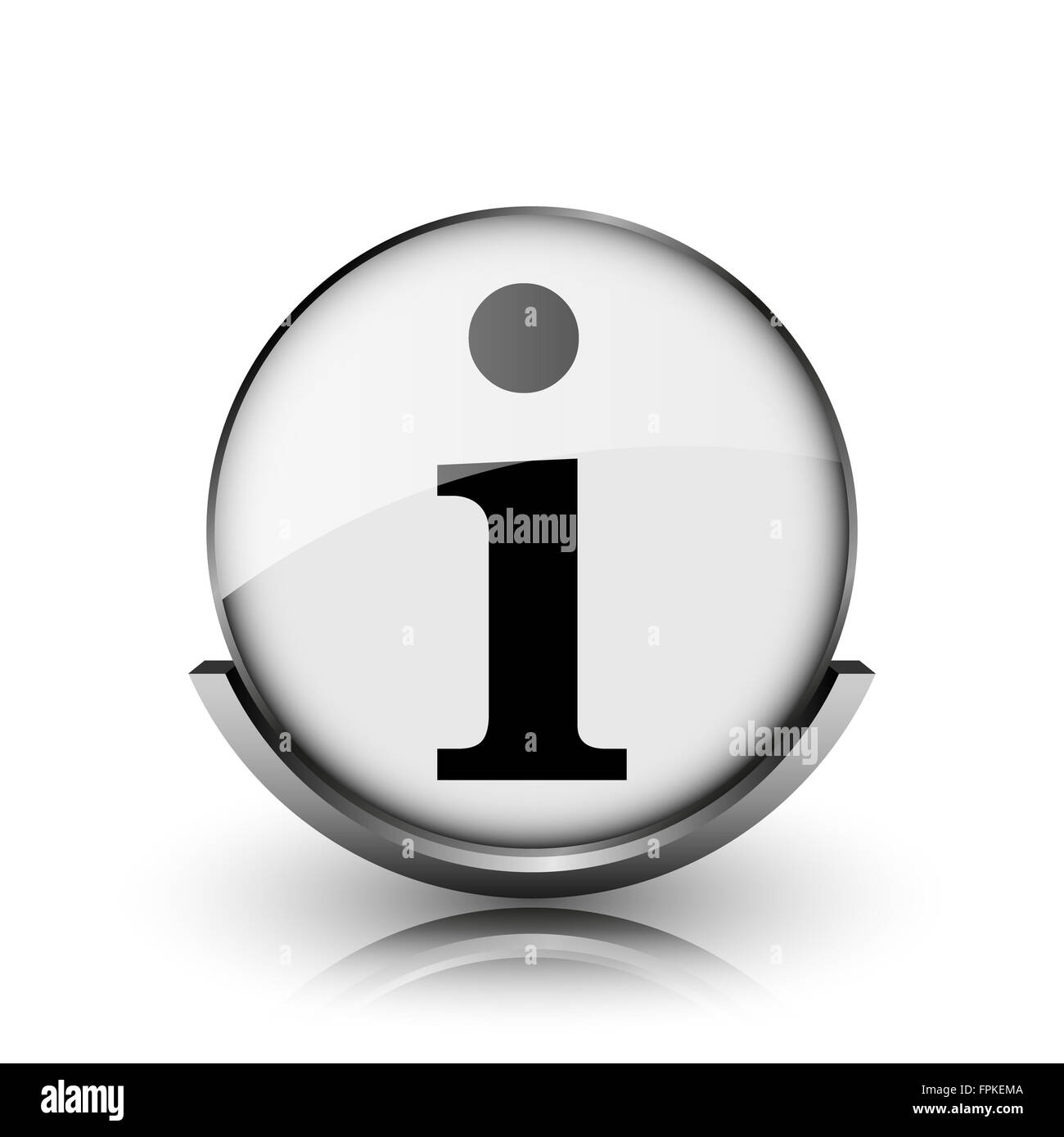 Info icon. Shiny glossy internet button on white background Stock Photo ...