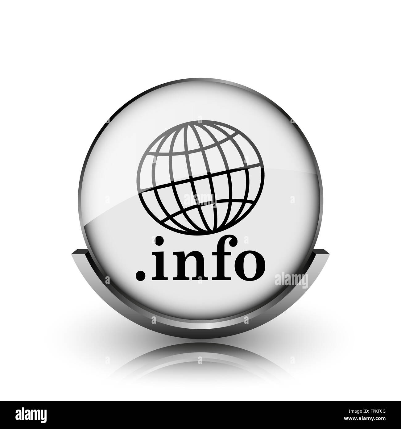 .info icon. Shiny glossy internet button on white background Stock ...