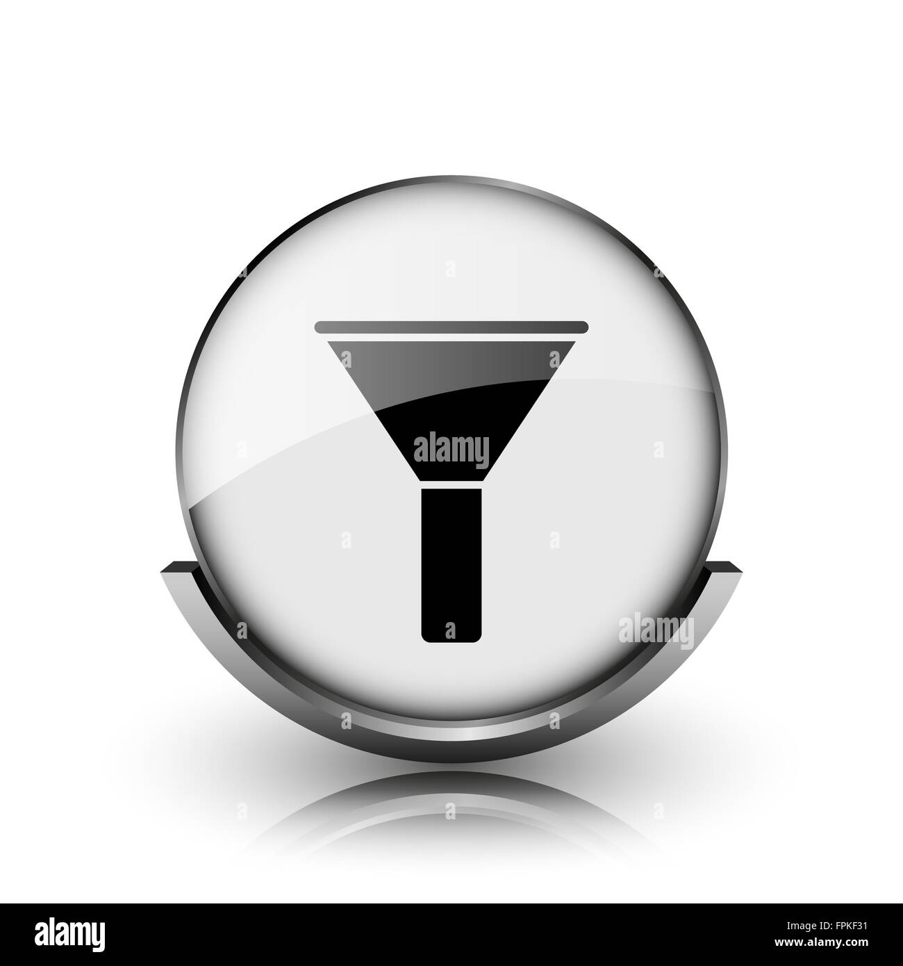 Filter icon. Shiny glossy internet button on white background Stock ...