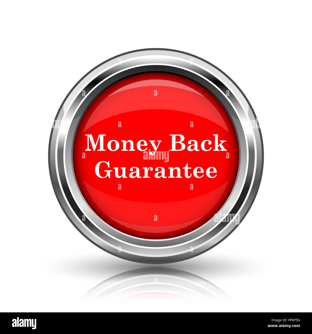 Money back guarantee icon. Shiny glossy internet button on white ...