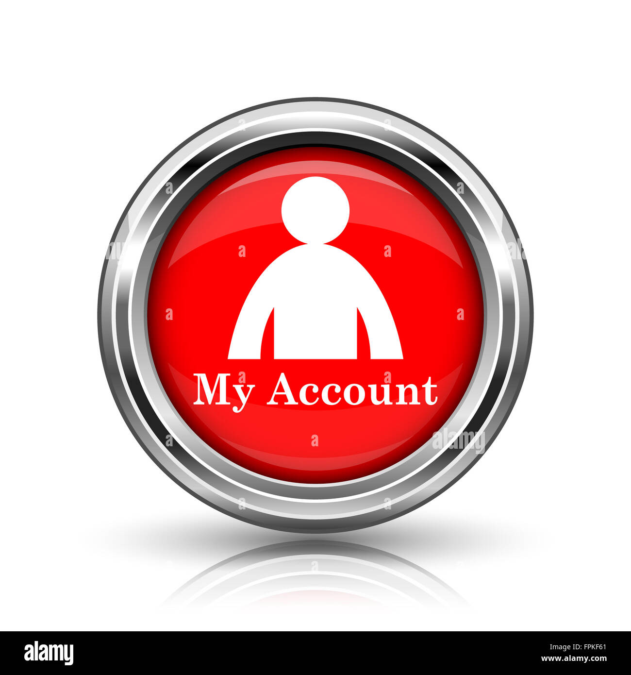 My account icon. Shiny glossy internet button on white background Stock ...