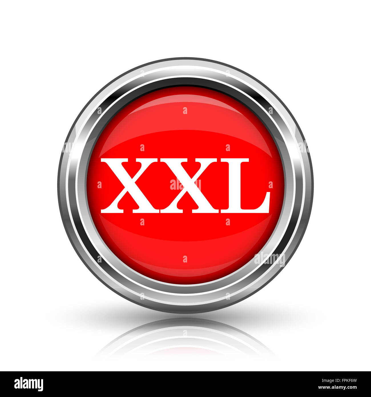 XXL icon. Shiny glossy internet button on white background Stock Photo ...