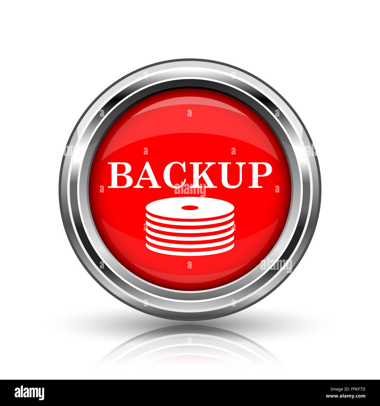 Back-up icon. Shiny glossy internet button on white background Stock ...