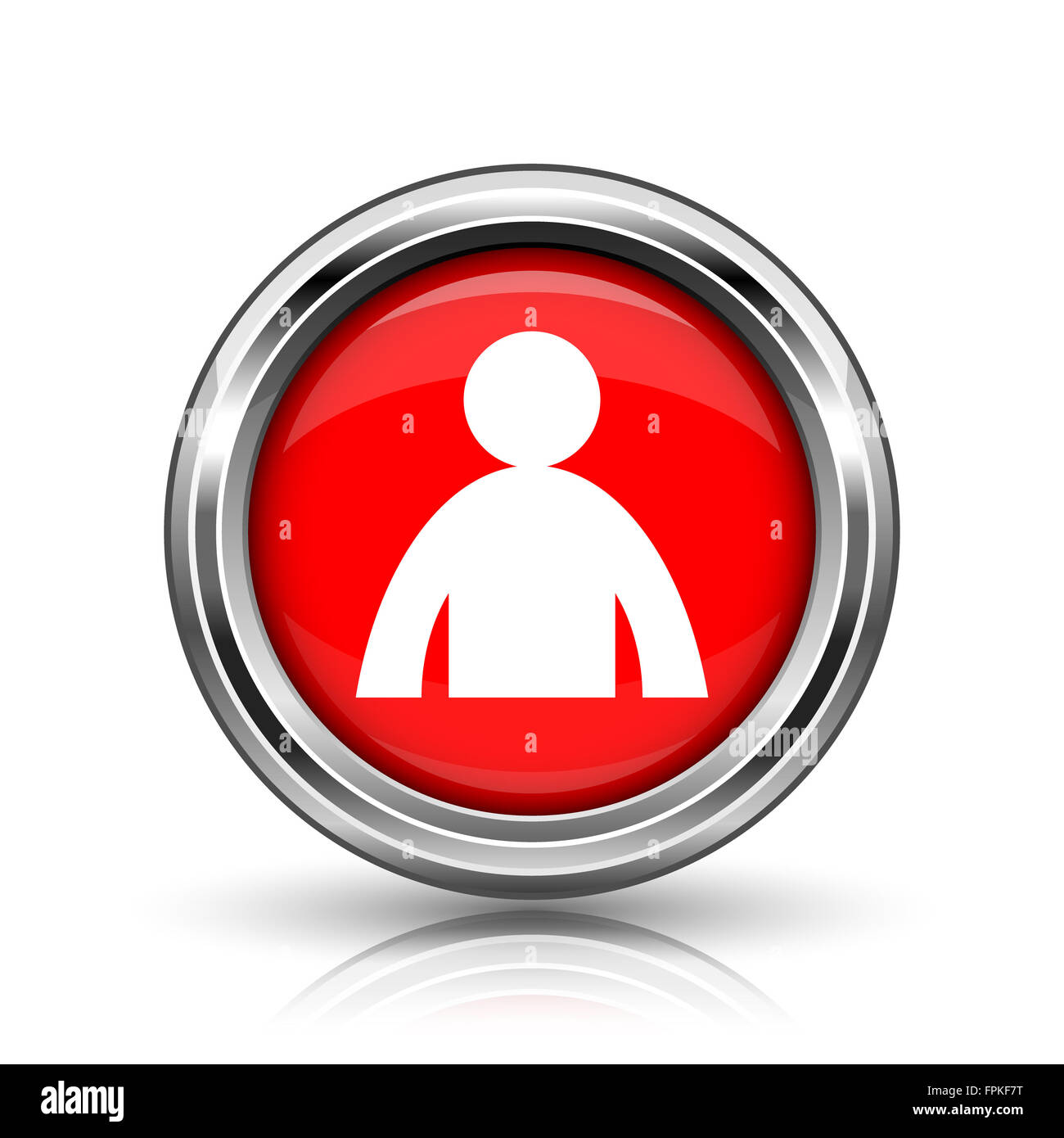 User profile icon. Shiny glossy internet button on white background ...