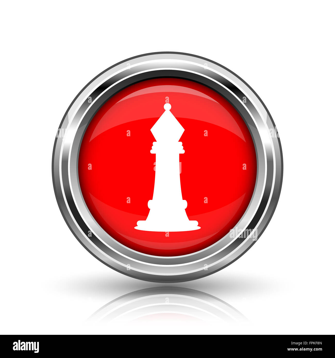 Chess icon. Shiny glossy internet button on white background Stock ...