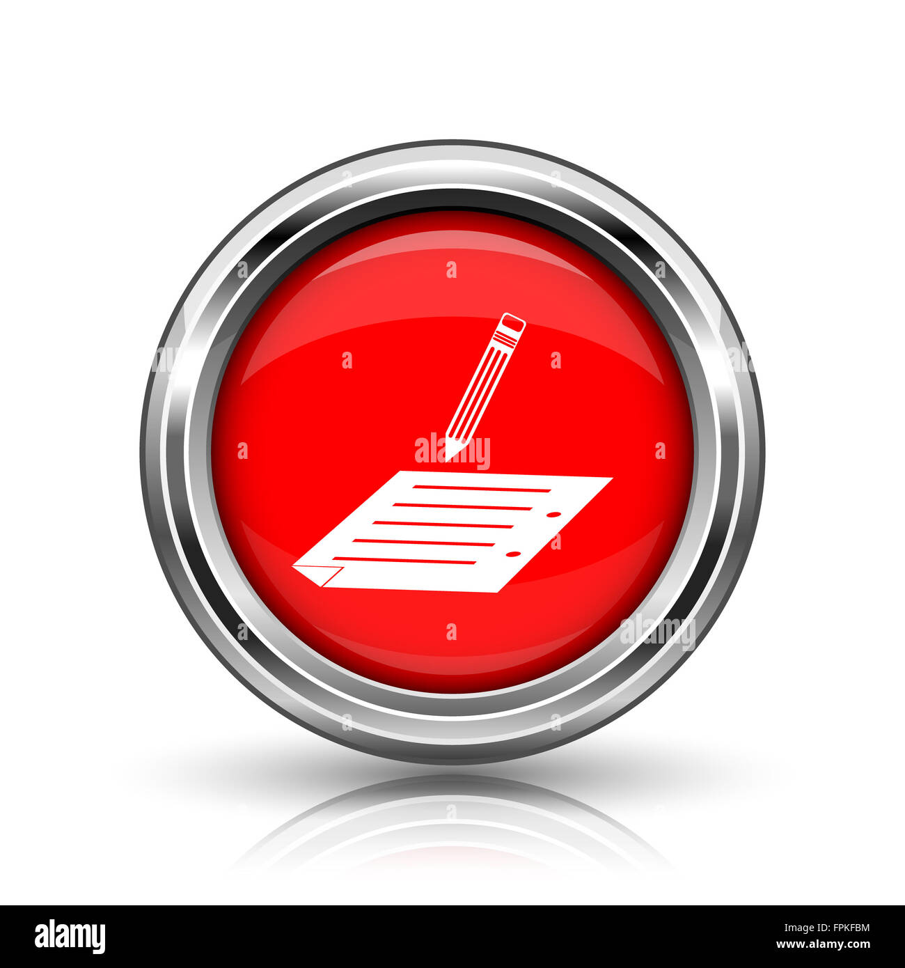 Subscribe icon. Shiny glossy internet button on white background Stock ...