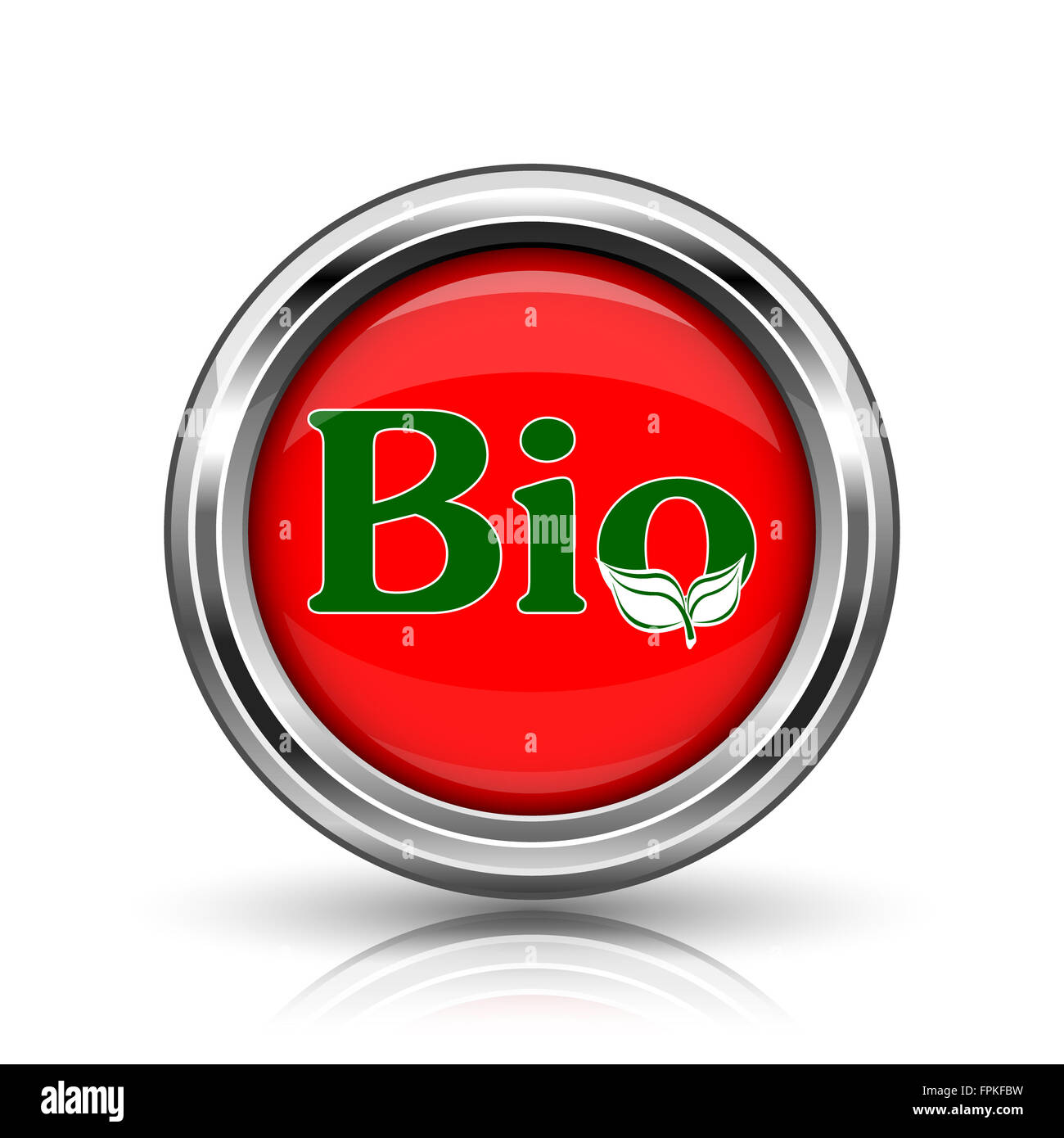 Bio icon. Shiny glossy internet button on white background Stock Photo ...