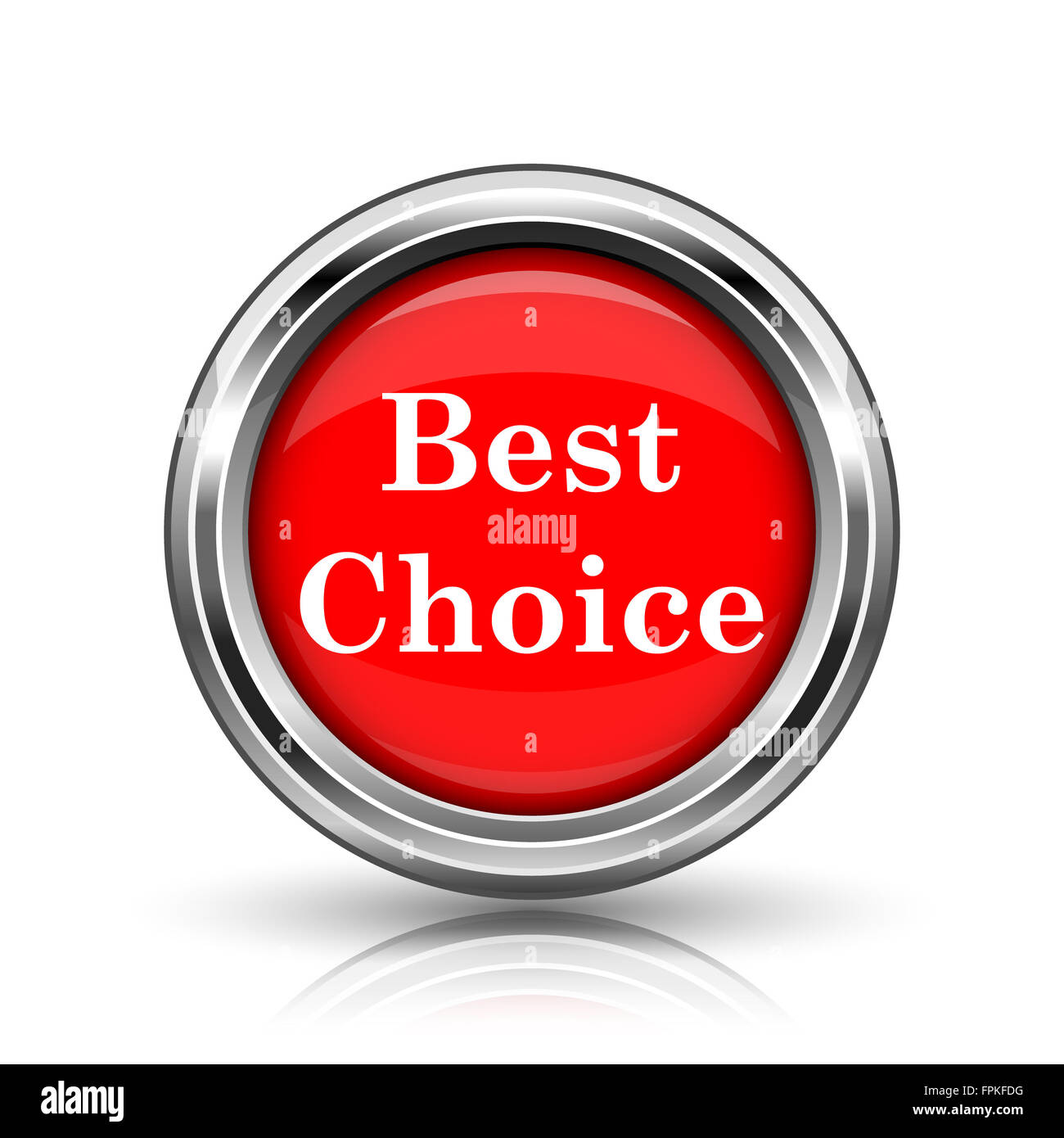 Best choice icon. Shiny glossy internet button on white background ...