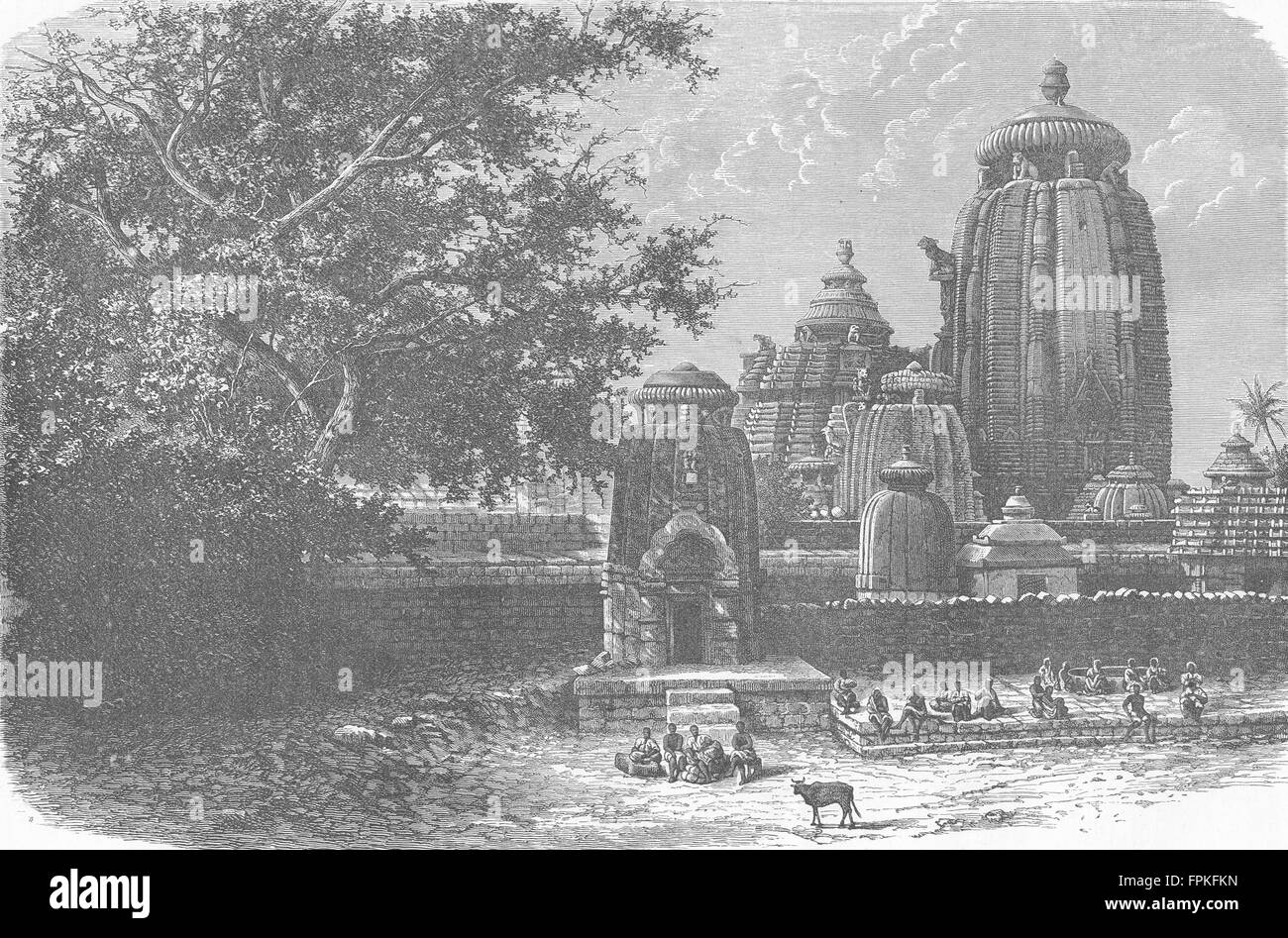 INDIA: Black Pagoda Temple of Juggernath, antique print 1880 Stock ...