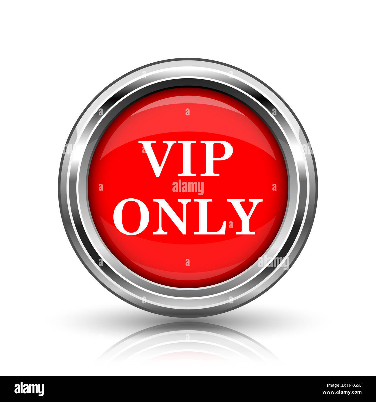 VIP only icon. Shiny glossy internet button on white background Stock ...