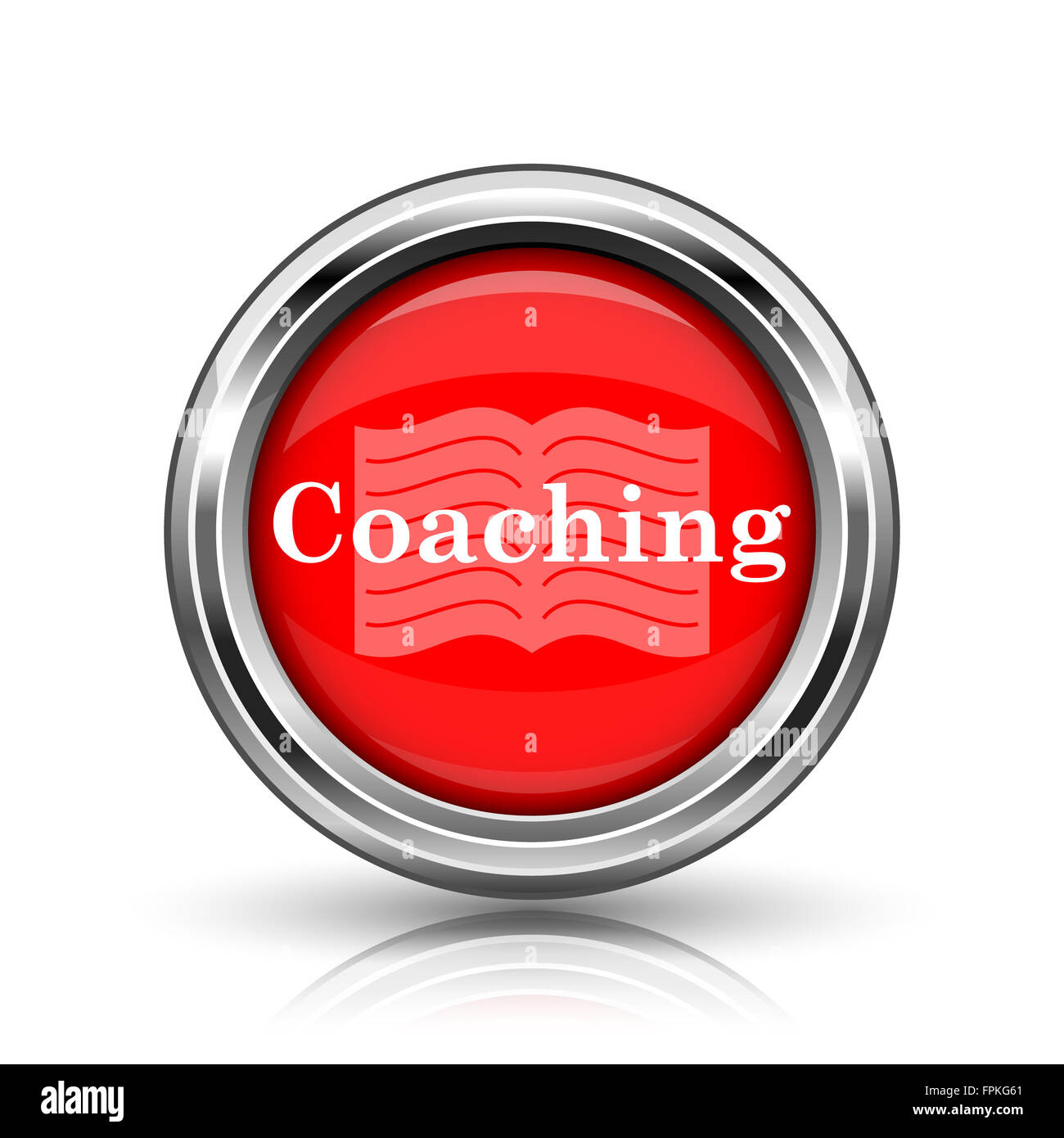 Coaching icon. Shiny glossy internet button on white background Stock ...