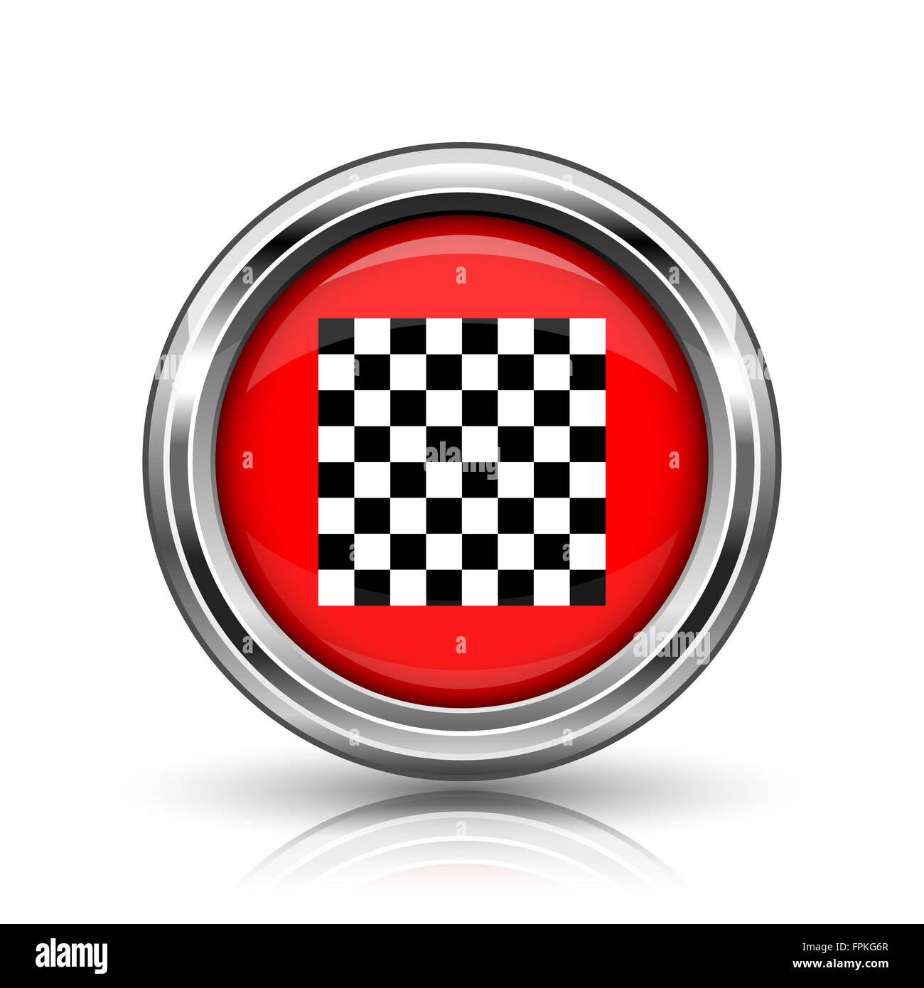 Finish flag icon. Shiny glossy internet button on white background ...