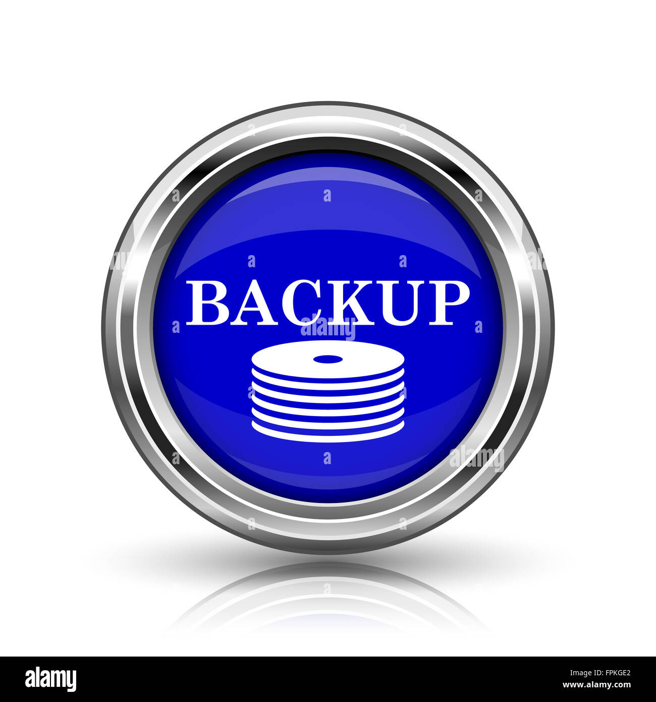 Back-up icon. Shiny glossy internet button on white background Stock ...