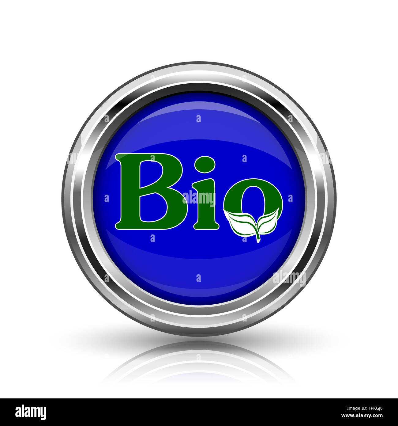 Bio icon. Shiny glossy internet button on white background Stock Photo ...
