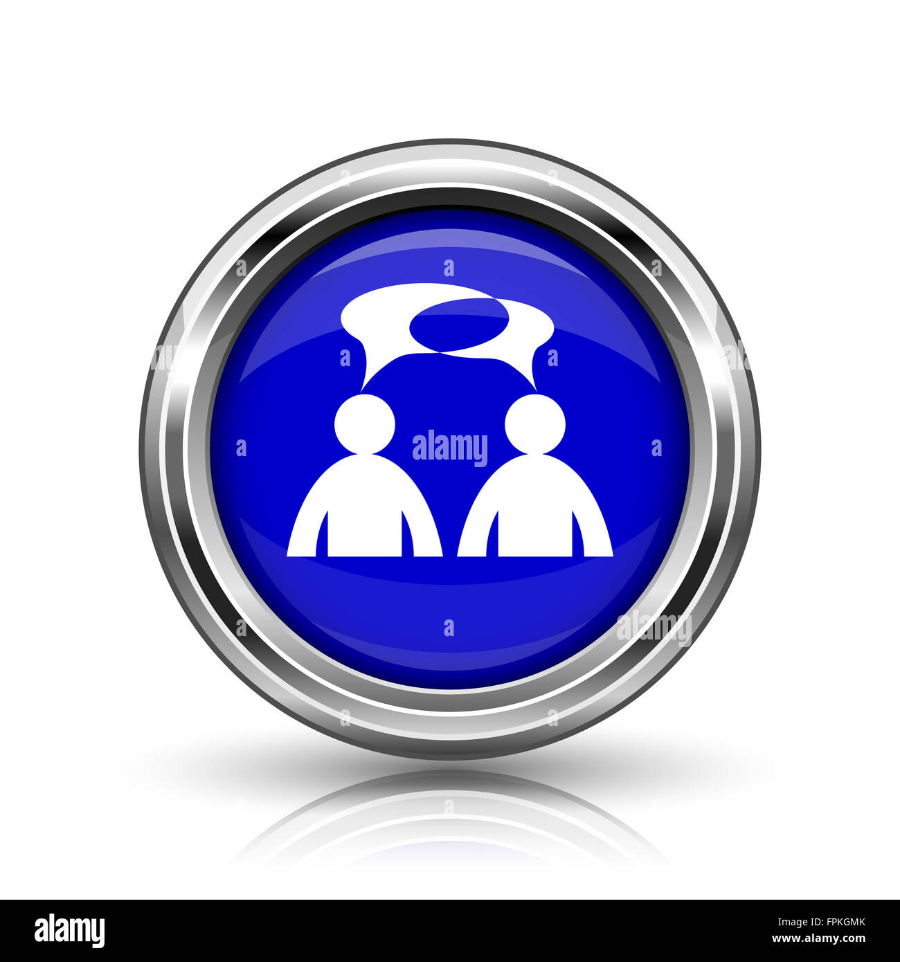 Comments icon. Shiny glossy internet button on white background. - men ...