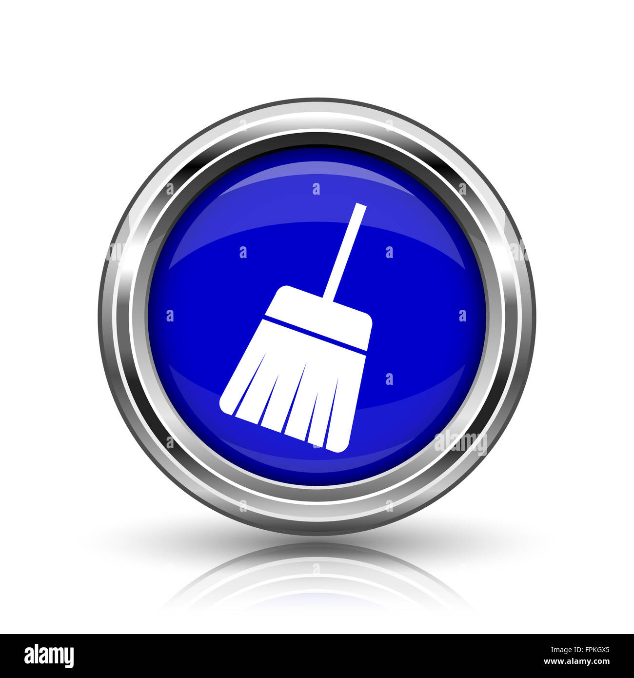 Sweep icon. Shiny glossy internet button on white background Stock ...