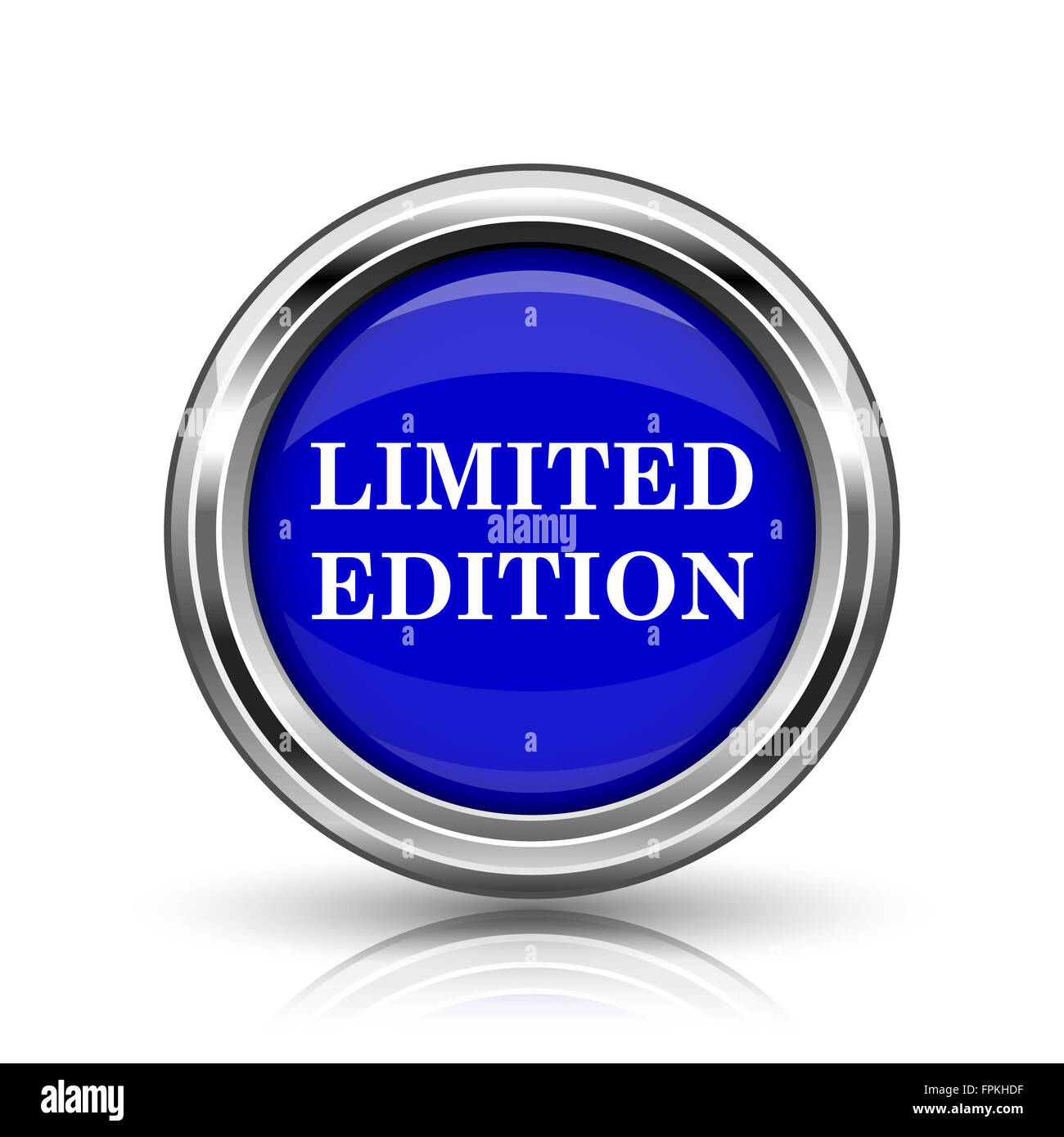 Limited edition icon. Shiny glossy internet button on white background ...
