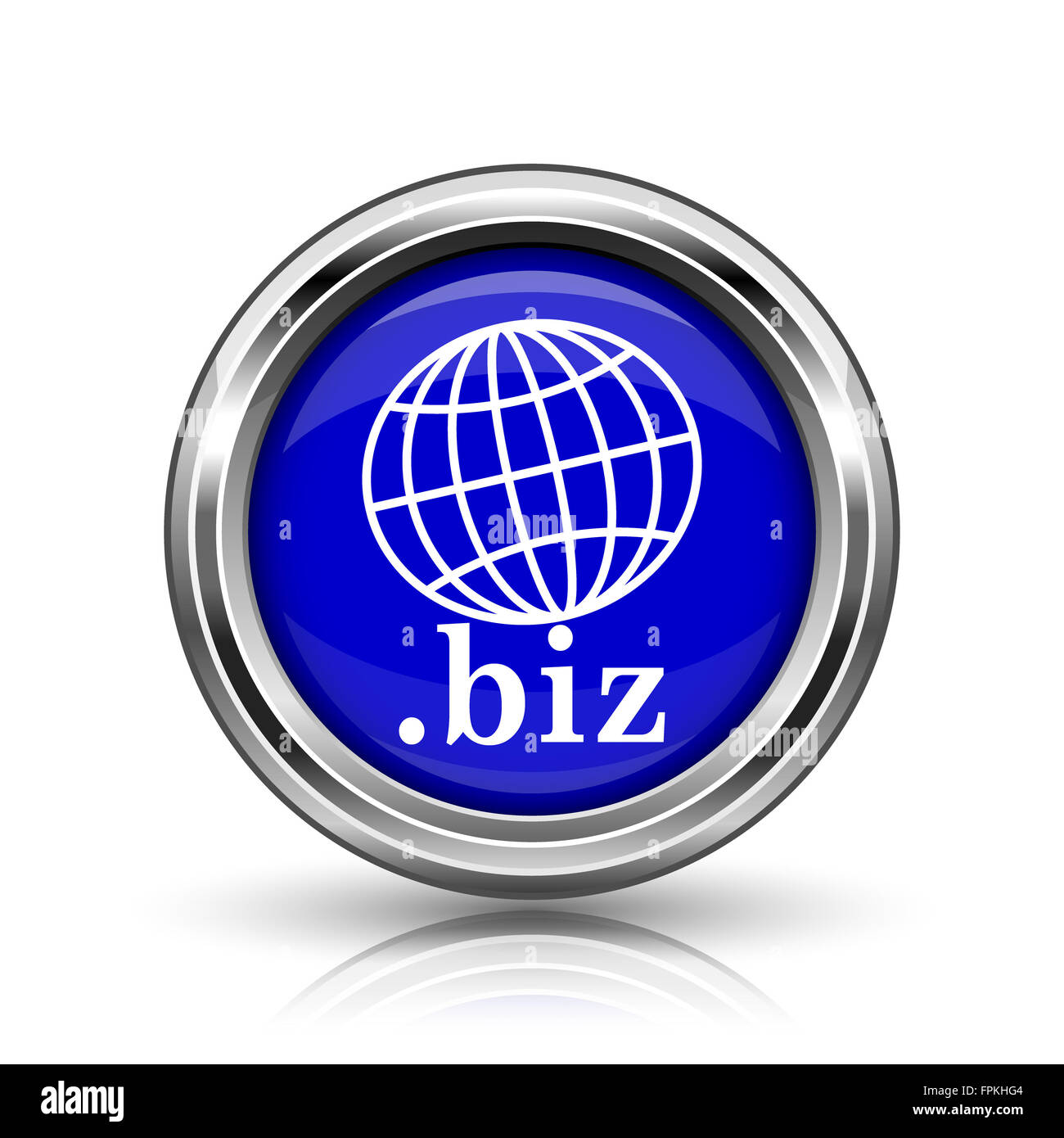 .biz icon. Shiny glossy internet button on white background Stock Photo ...