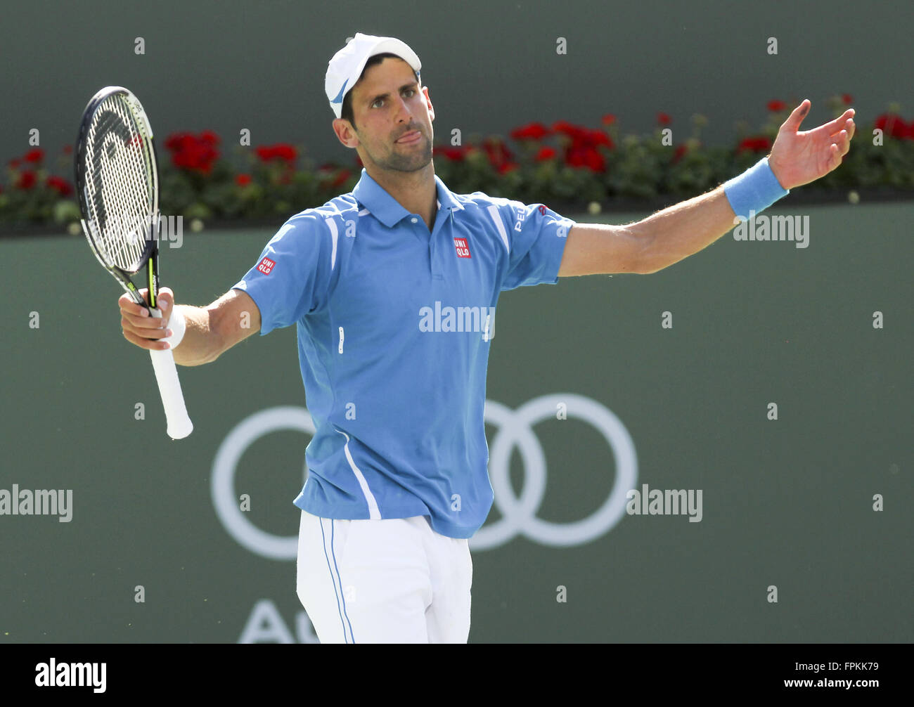 Los Angeles, California, USA. 18th Mar, 2016. Novak Djokovic of of ...