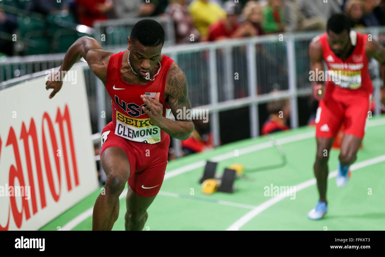 Portland, Oregon, USA March 18, 2016 - KYLE CLEMONS starts his heat in ...
