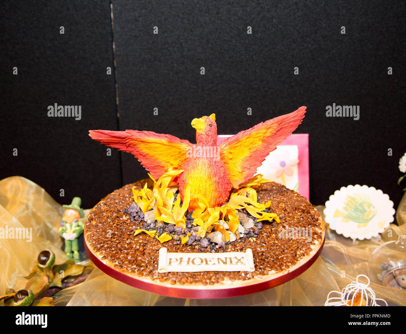 Birmingham, UK. 19th March, 2016. Phoenix cake at Cake International ...
