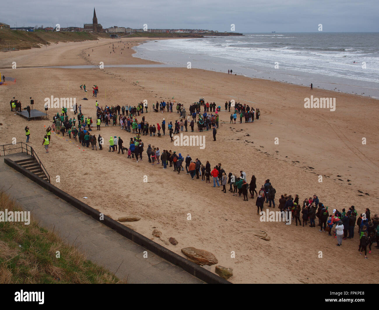 Newcastle Upon Tyne, UK. 19th March 2016, UK News. A Guinness attempt ...