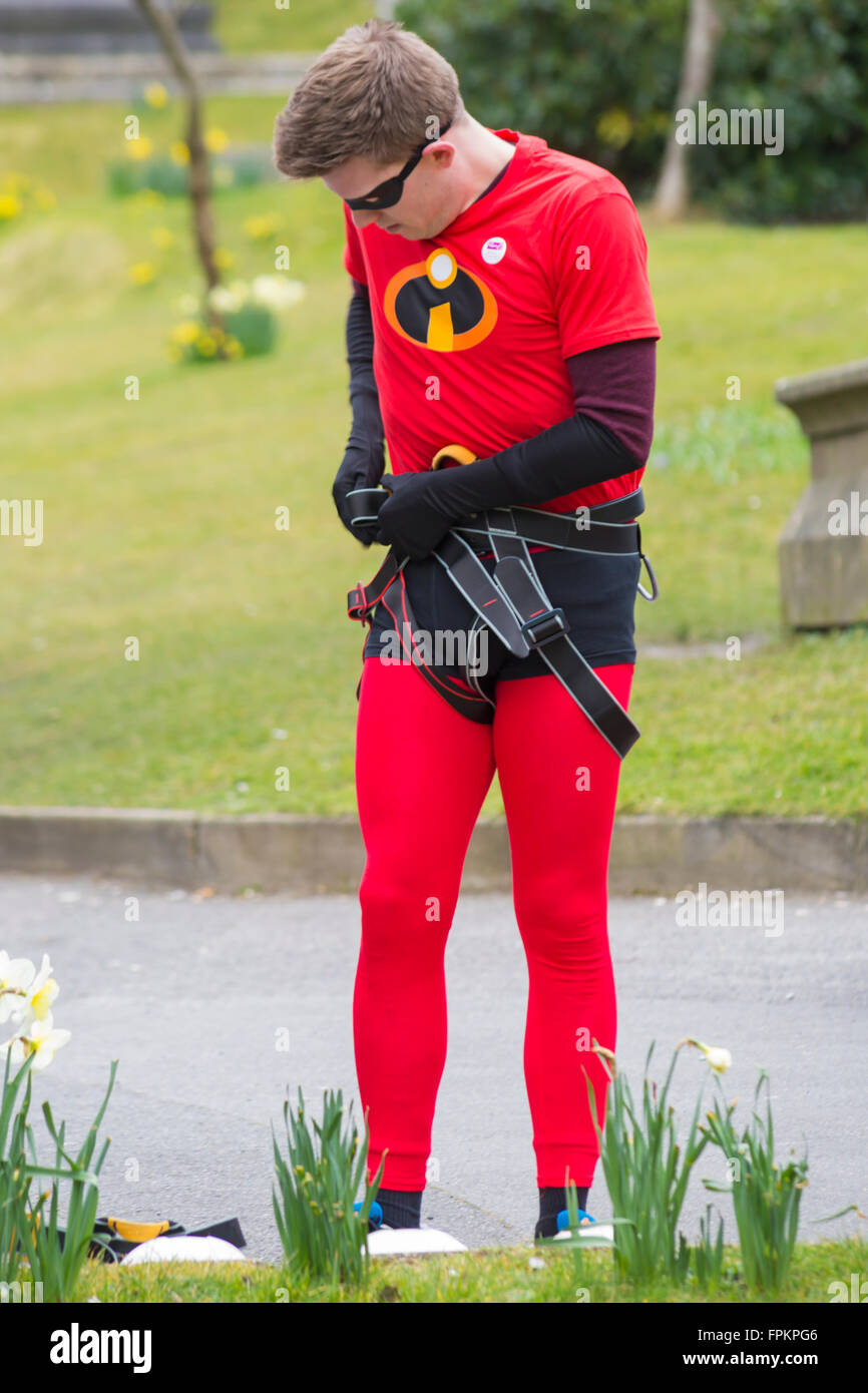 Bournemouth, Dorset, UK. 19 March 2016. Bournemouth Super Hero Abseil ...