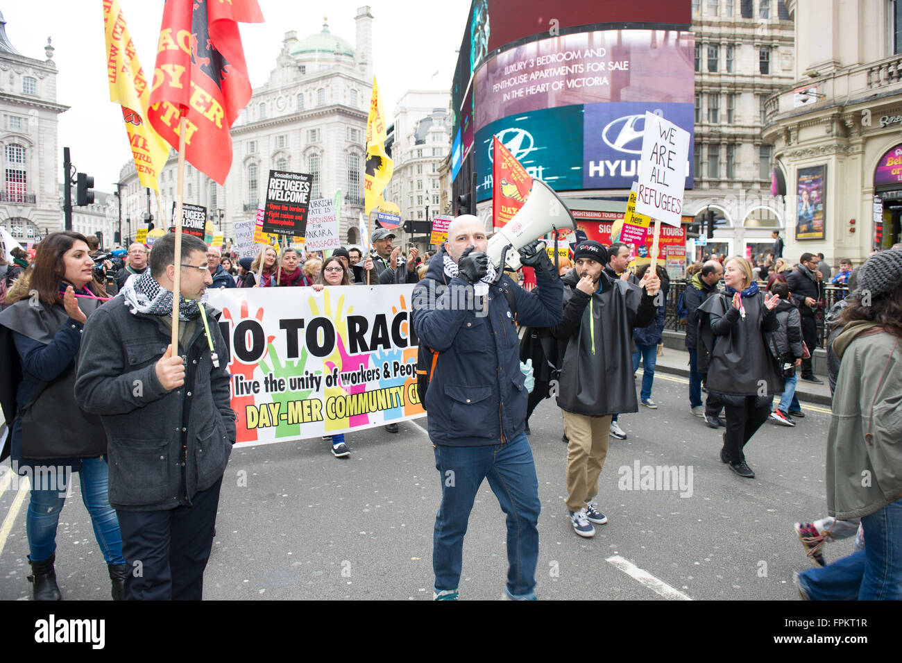 London, UK. 19th March, 2016. Stand Up to Racism National Demonstration ...